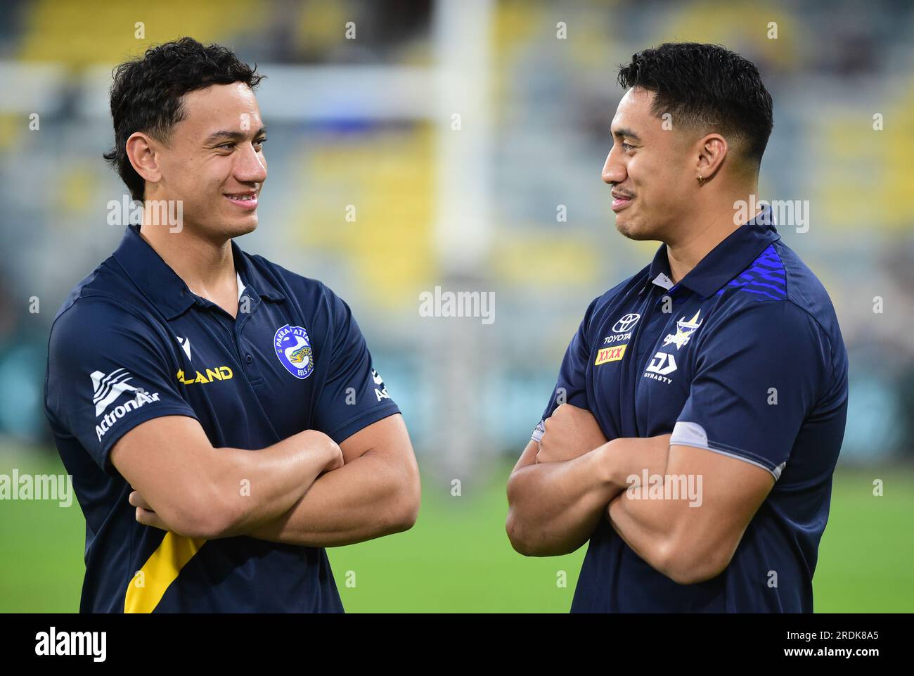 Townsville, Australia. 22nd July, 2023. Daejarn Asi of the Eels and ...