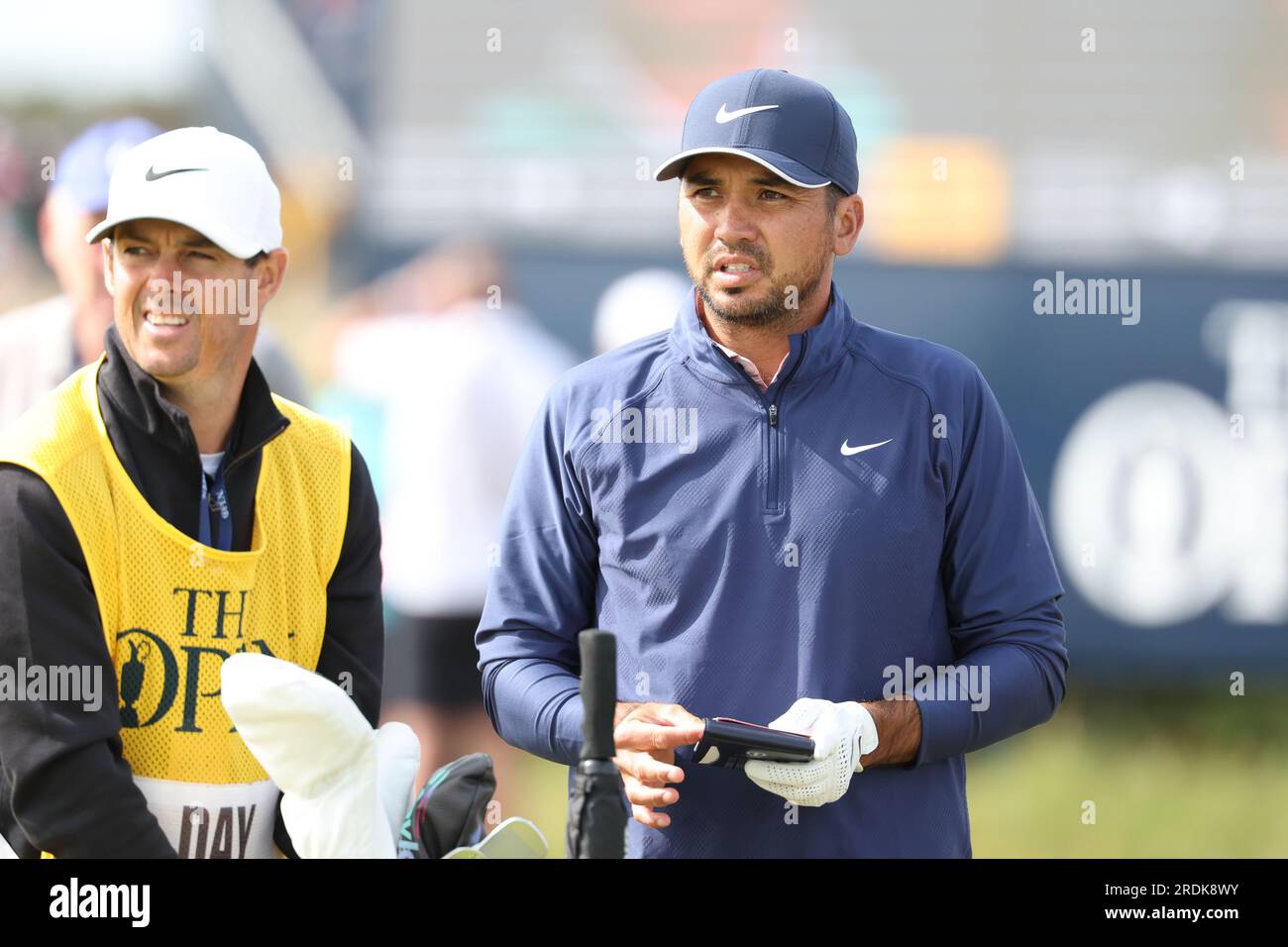 Wirral, England, on July 21, 2023. Australia's Jason Day with his ...