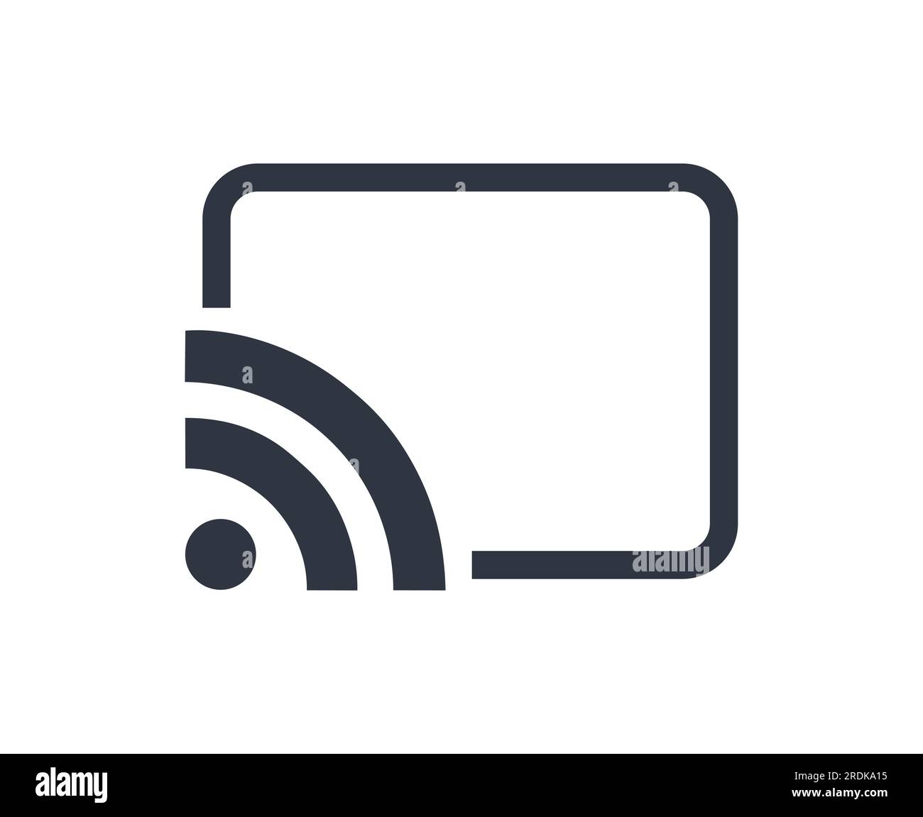 Monochromatic Screencast Symbol. Concept of technology and wireless ...