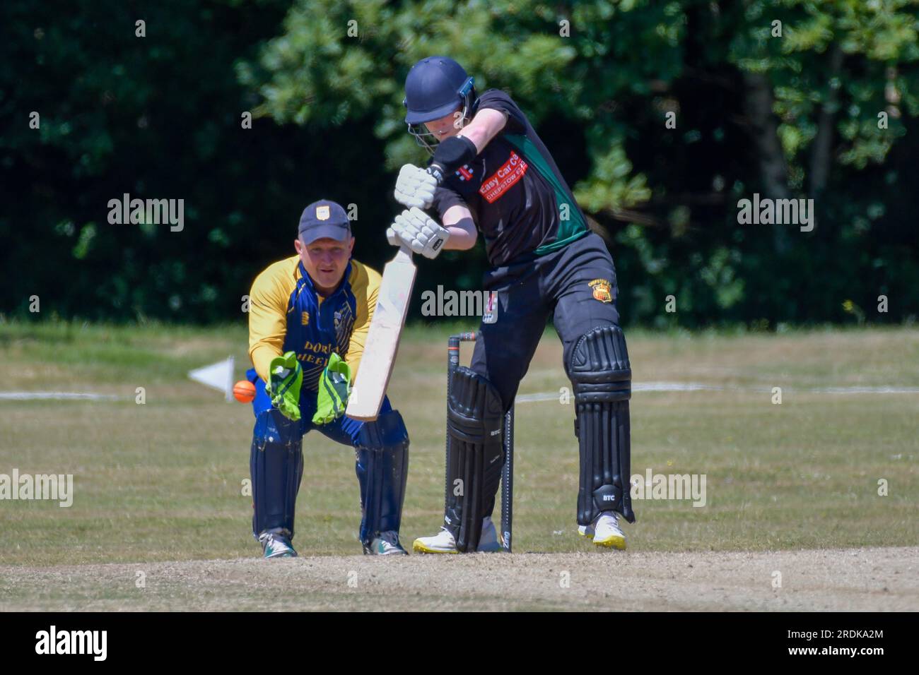 Clydach, Wales. 3 June 2023. Ollie Rayner of Chepstow batting during the South Wales Premier ...