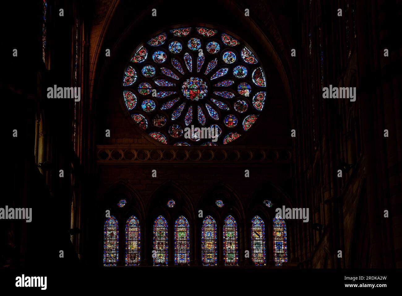 Rose window famous stained glass hi-res stock photography and images ...