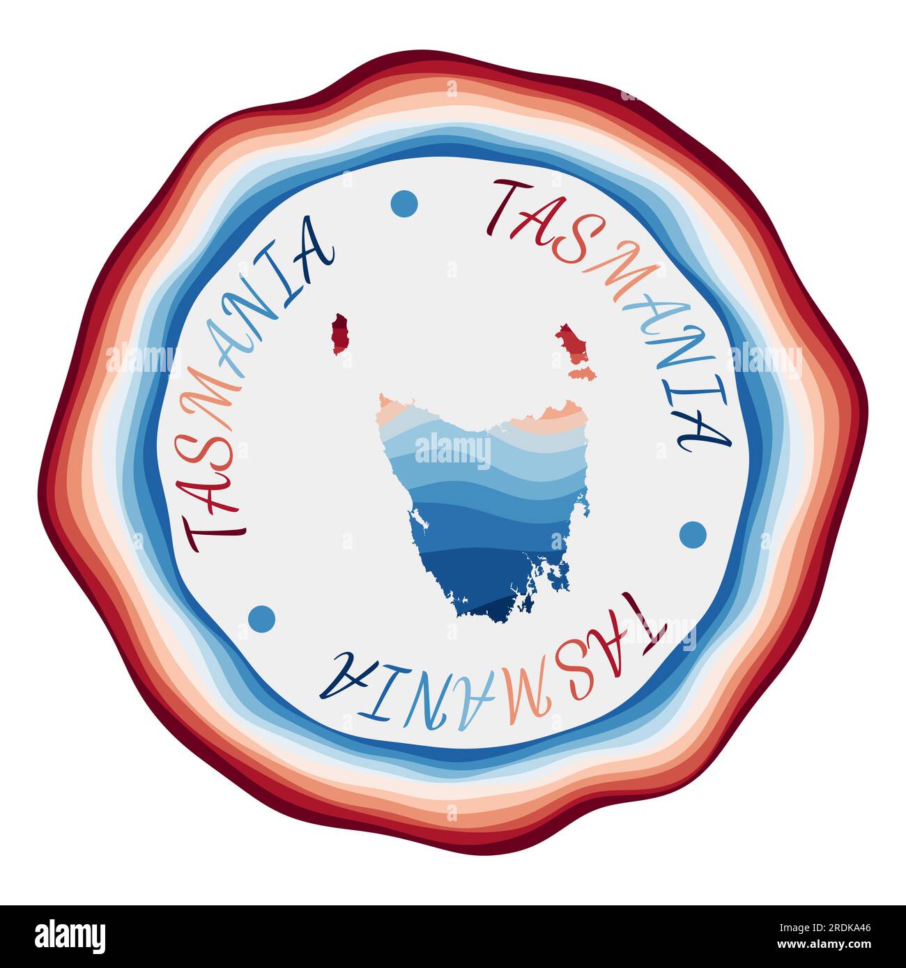 Tasmania island map hi-res stock photography and images - Alamy