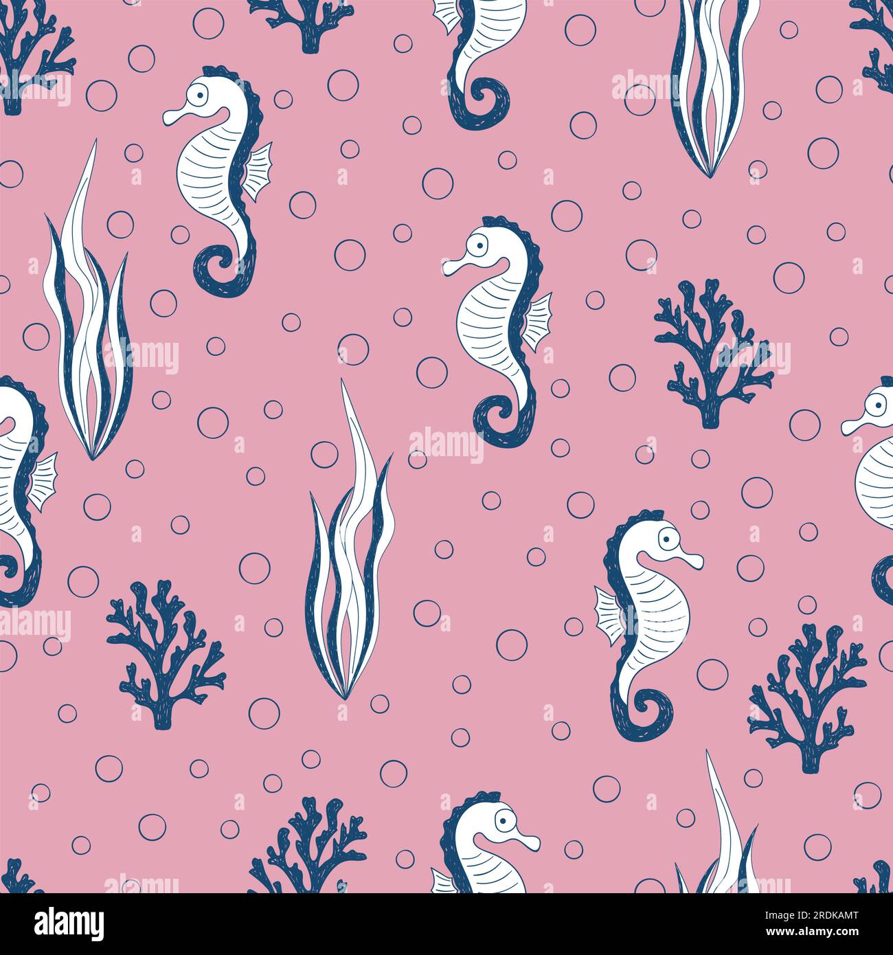 Doodle sea horse hi-res stock photography and images - Alamy