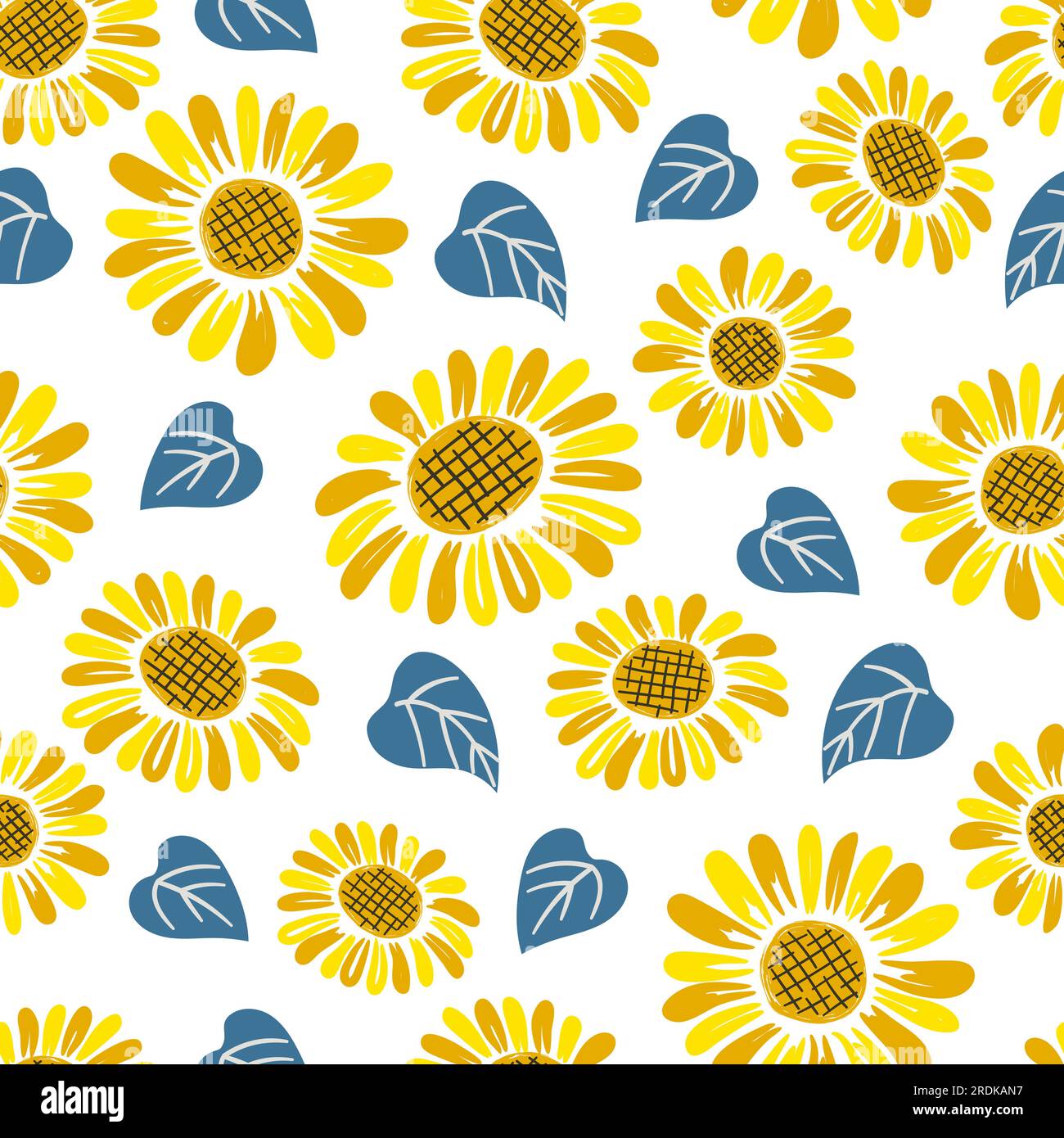 Sunflower pattern hi-res stock photography and images - Alamy