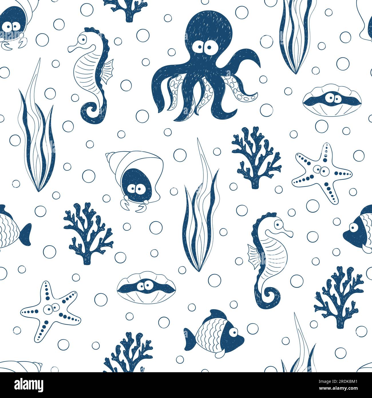 Children drawings seamless pattern Cut Out Stock Images & Pictures - Alamy