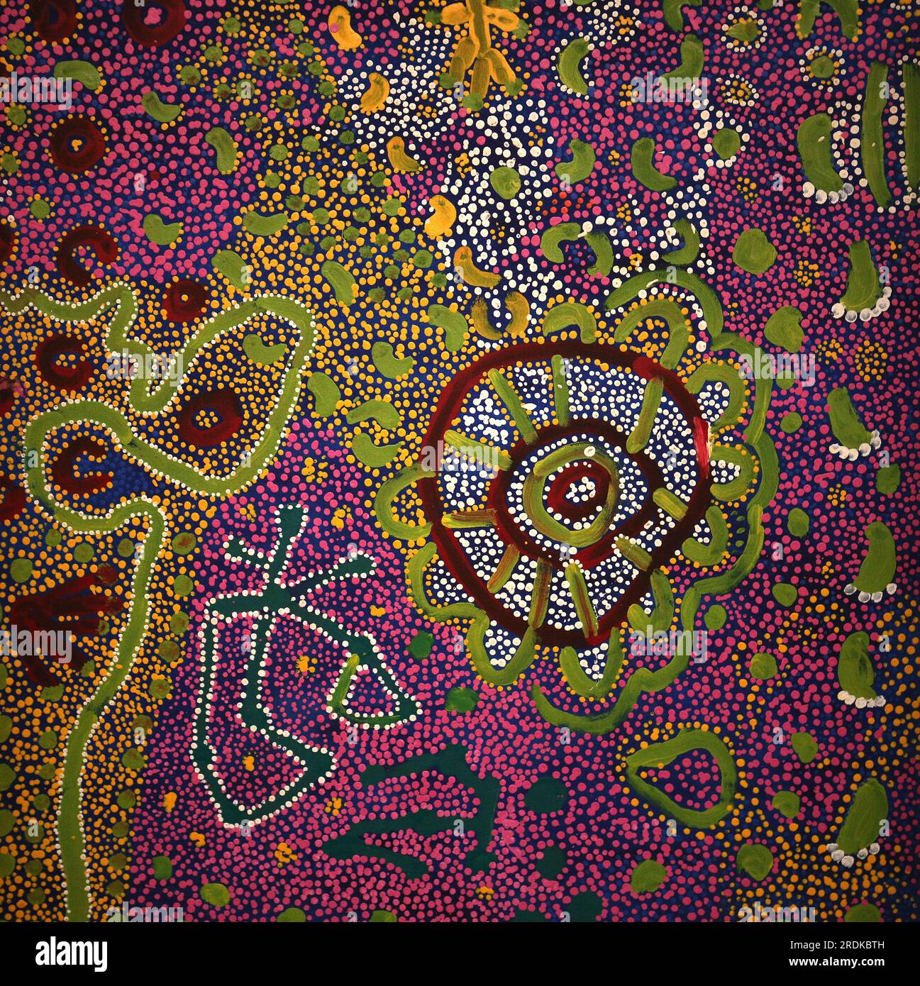 aboriginal paintings from various australian artists Stock Photo - Alamy