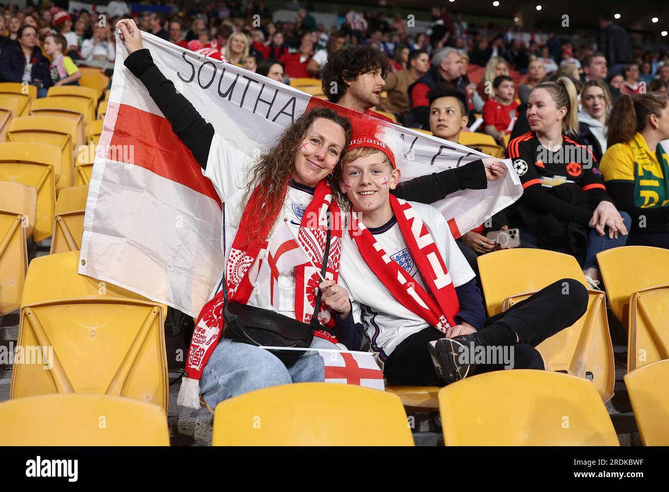 England fans with flags before the game during the FIFA Women's World ...