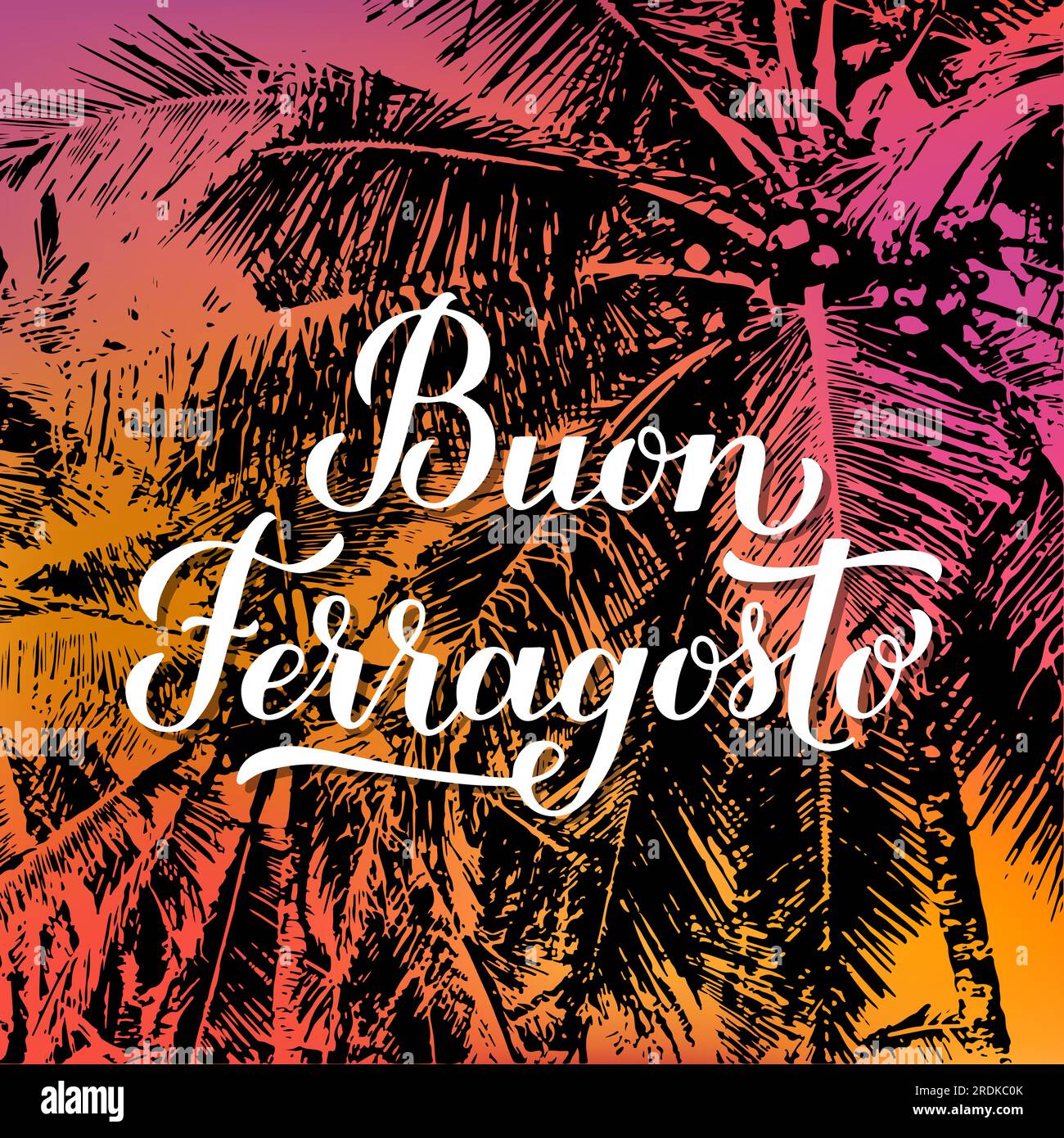 Sunset in italy Stock Vector Images - Alamy