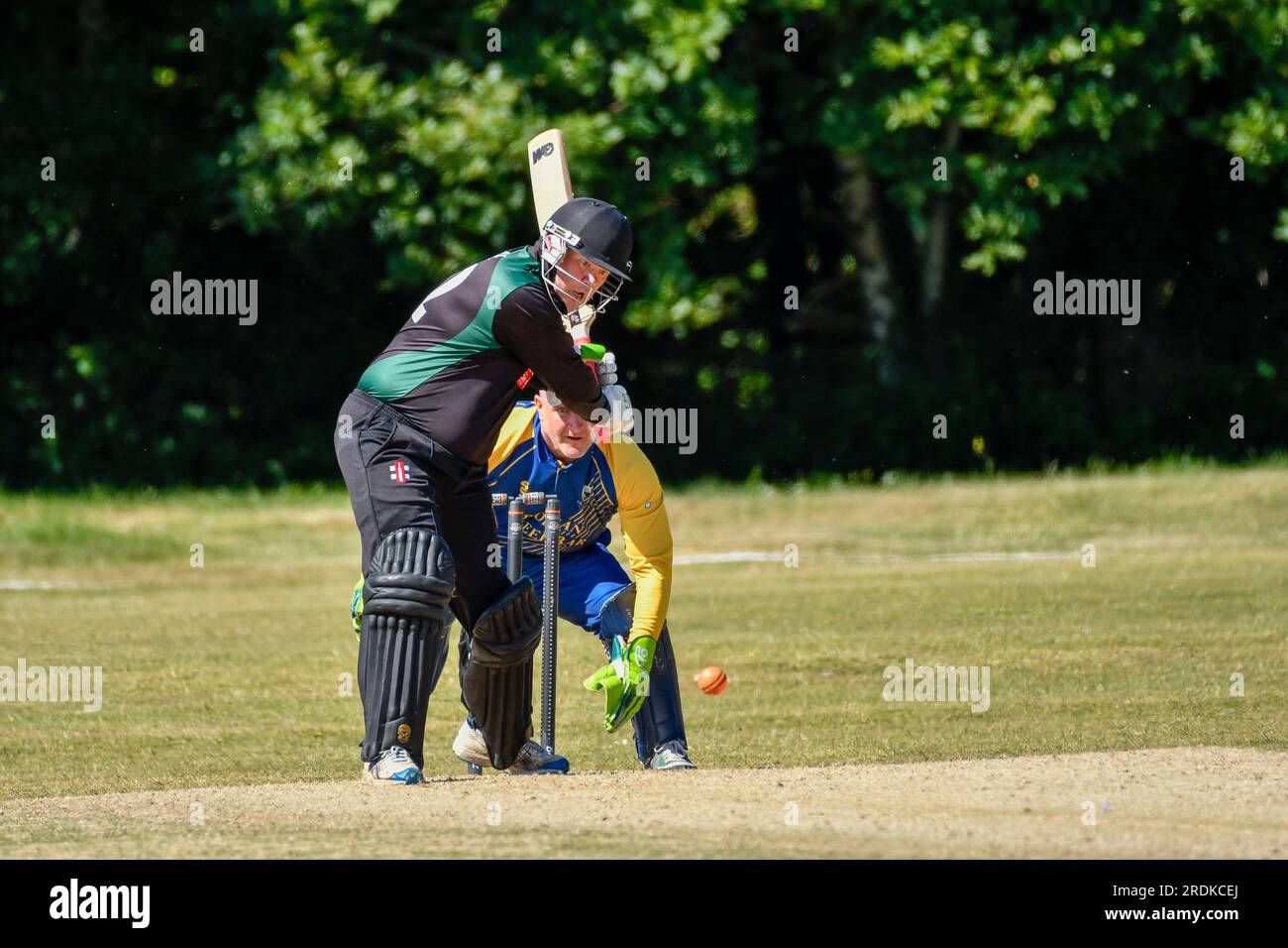 Cricket batting technique hi-res stock photography and images - Alamy