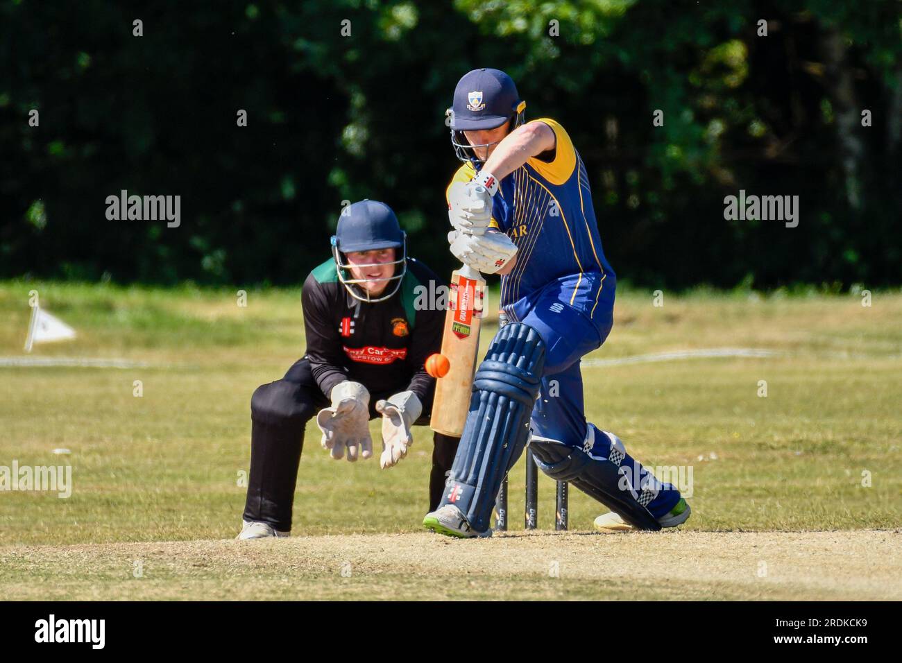 Clydach, Wales. 3 June 2023. Sam Davies of Clydach batting during the South Wales Premier ...