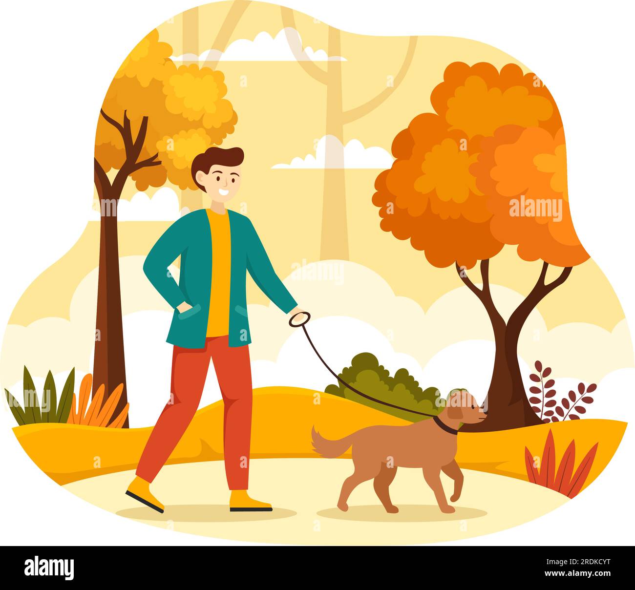 Fall Activity Vector Illustration with Activities like a People Rides a ...