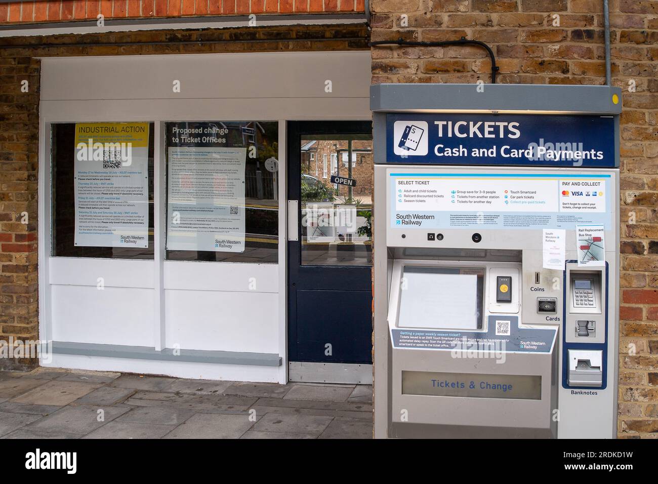 Datchet, UK. 22nd July, 2023. Self Service Ticket Machines at Datchet ...