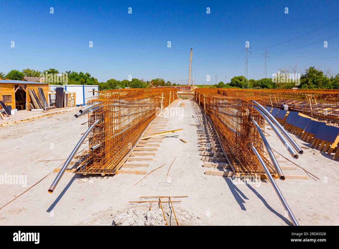 Steel pipes for introducing cables pulled through quadratic ...