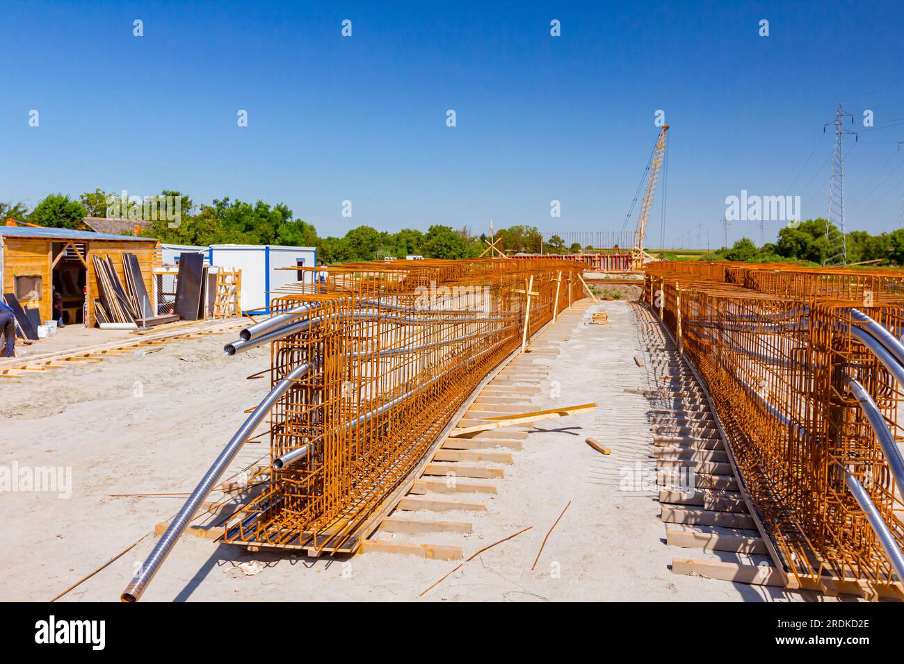 Steel pipes for introducing cables pulled through quadratic ...