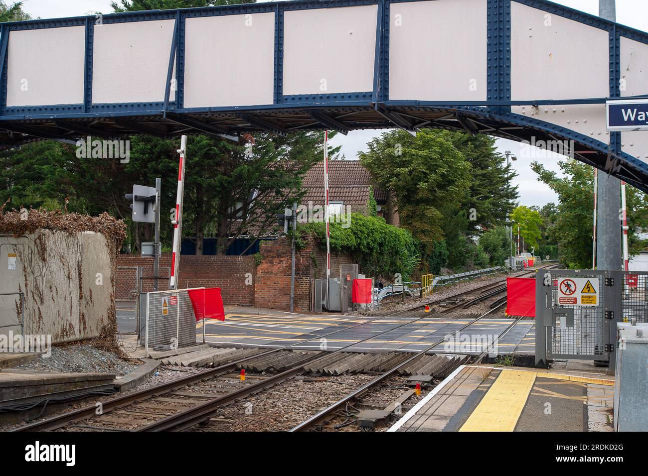 Datchet, UK. 22nd July, 2023. A level crossing at Datchet Railway ...