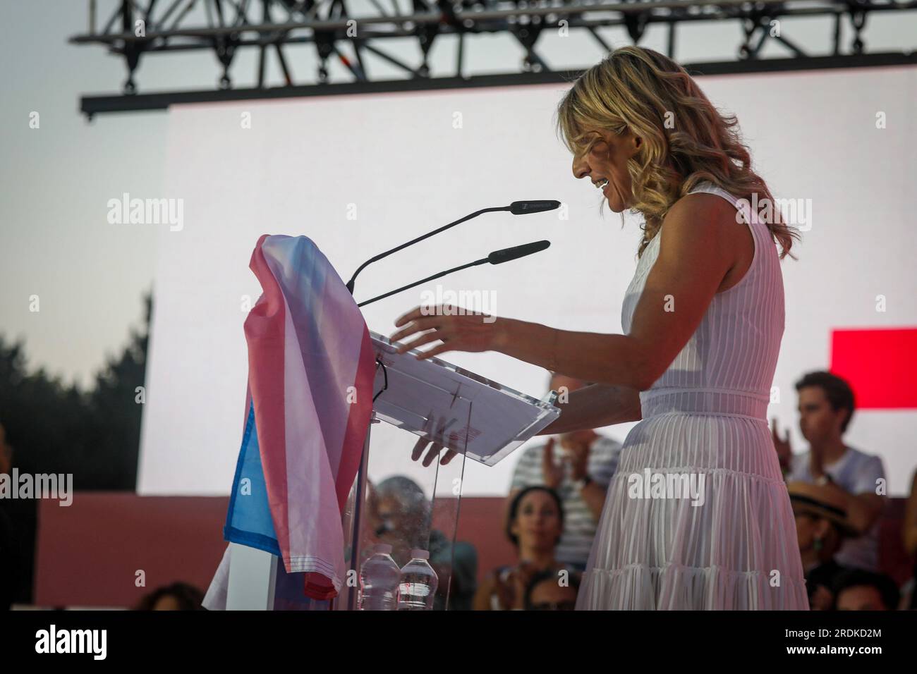 Madrid, Spain. 21st July, 2023. Yolanda Diaz, leader of the SUMAR party ...