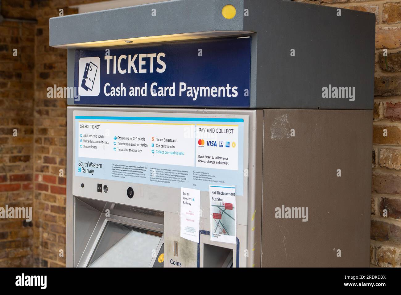 Datchet, UK. 22nd July, 2023. Self Service Ticket Machines at Datchet ...