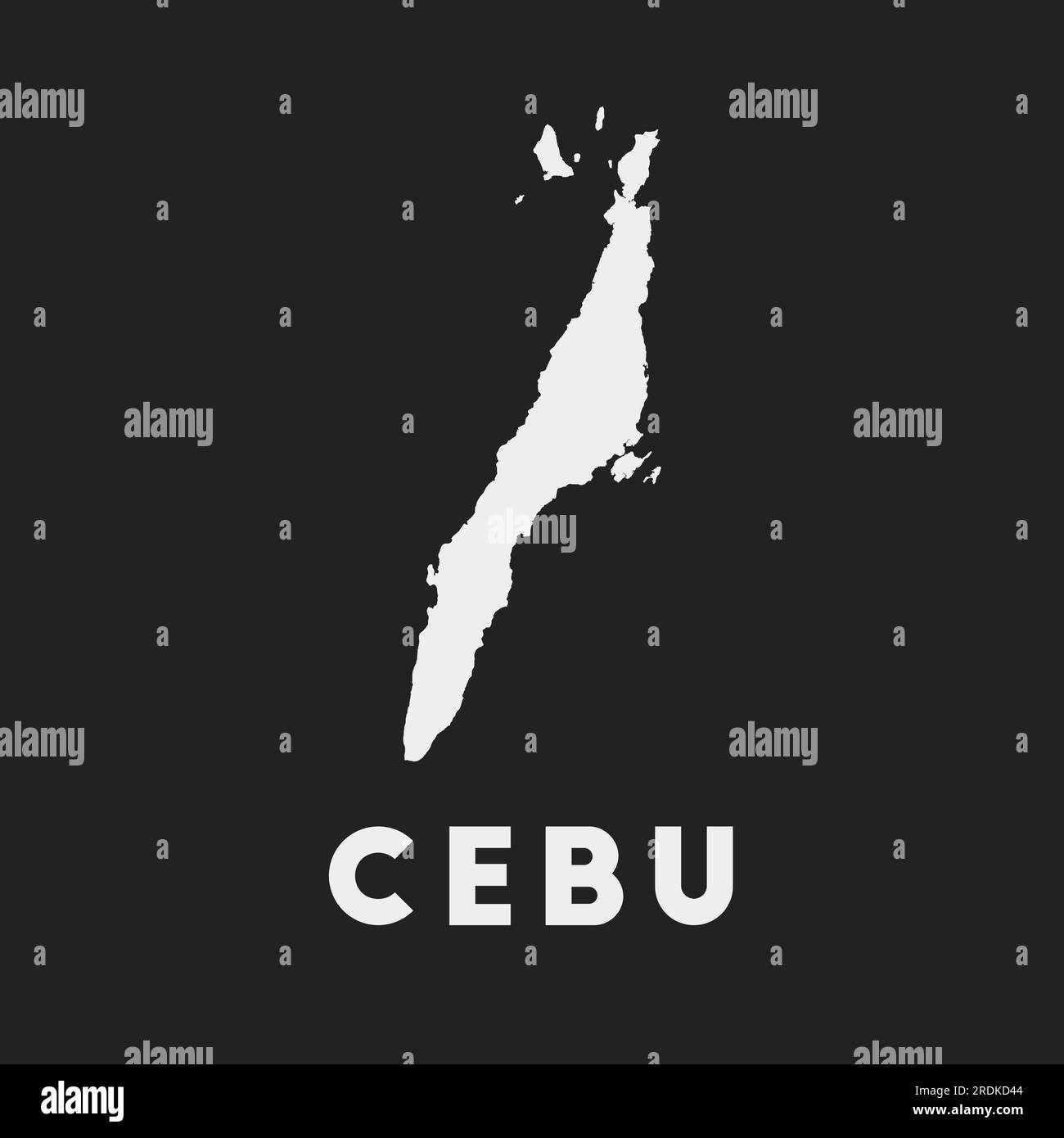 Cebu icon. Island map on dark background. Stylish Cebu map with island ... Cebu icon. Island map on dark background. Stylish Cebu map with island ...