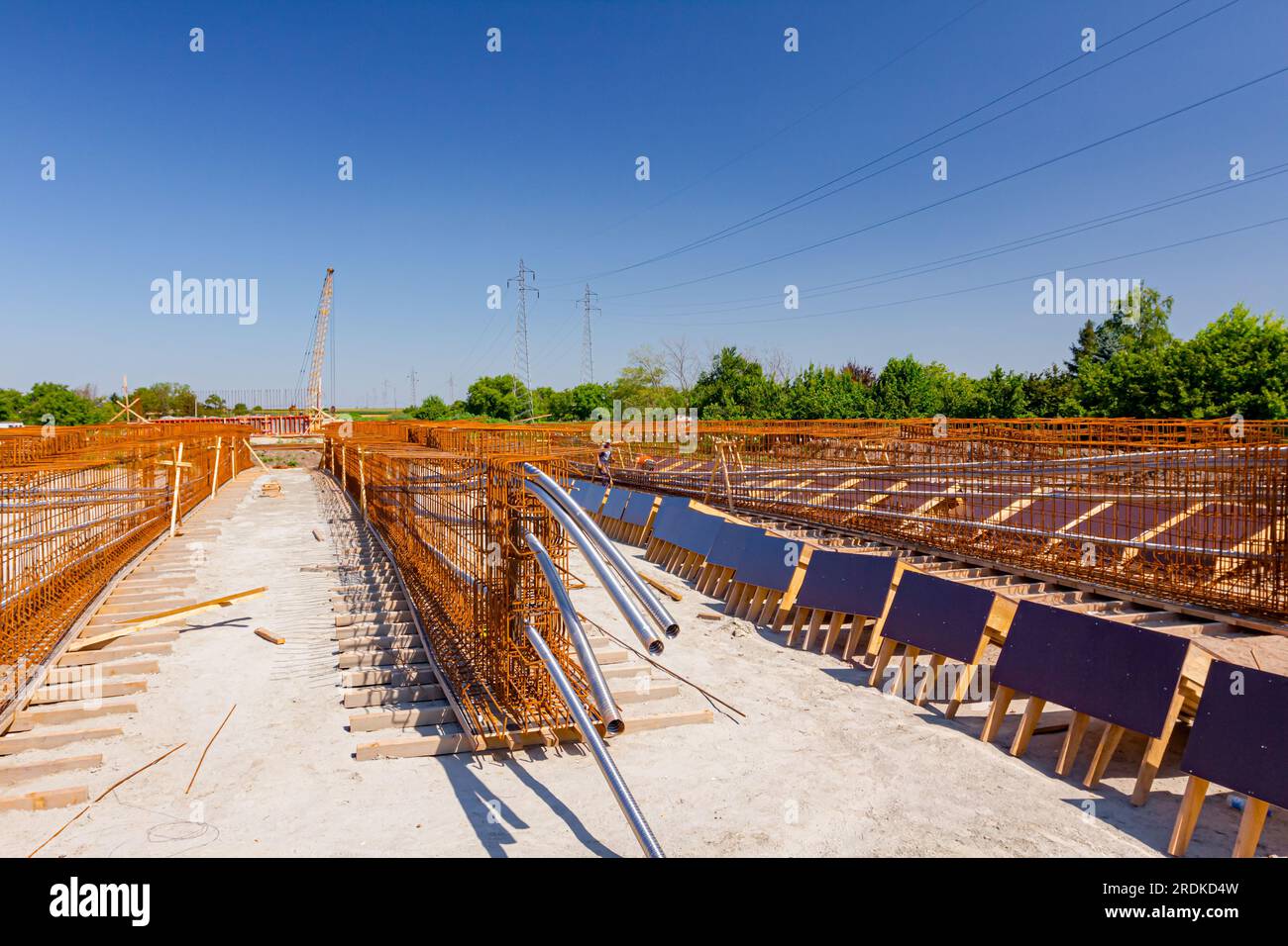 Steel pipes for introducing cables pulled through quadratic ...