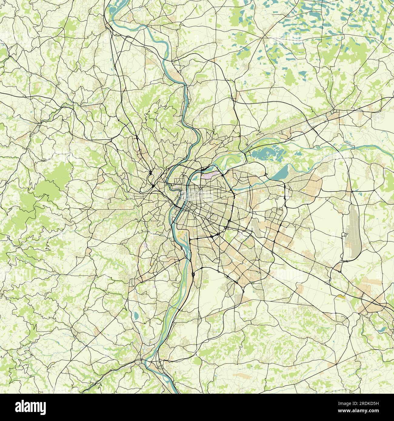 Vector city map of Lyon, France Stock Vector Image & Art - Alamy