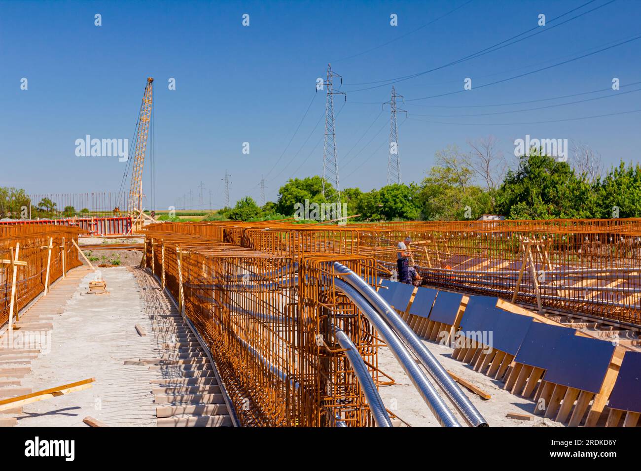 Steel pipes for introducing cables pulled through quadratic ...