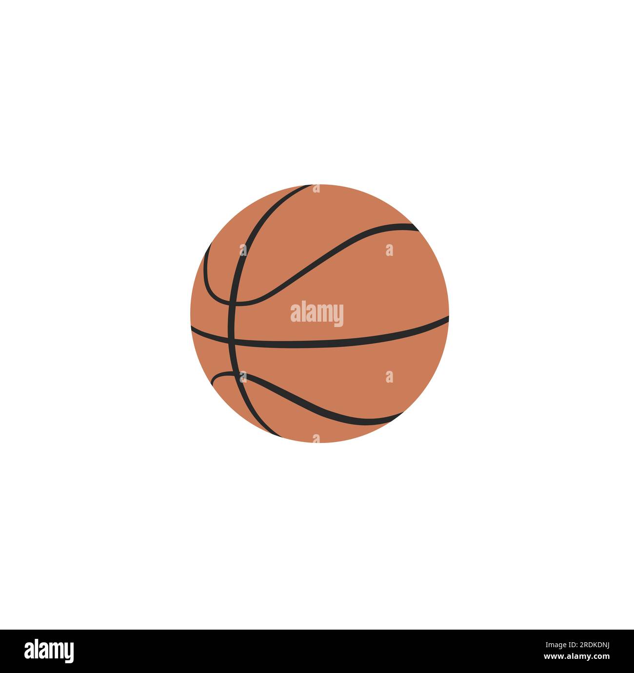 Basketball flat vector isolated on white background. Ball illustration ...
