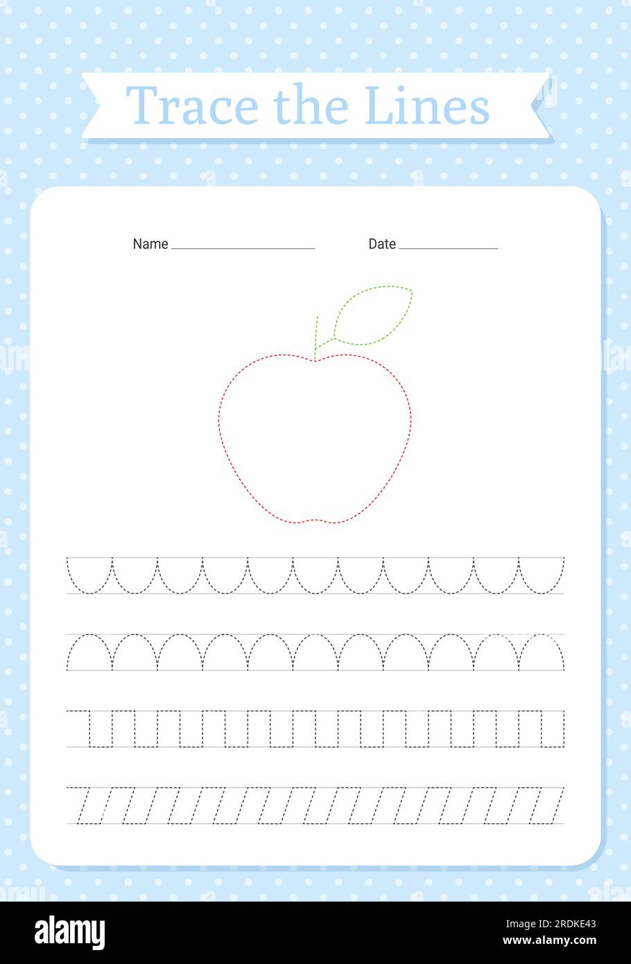 Worksheet tracing lines Stock Vector Images - Alamy