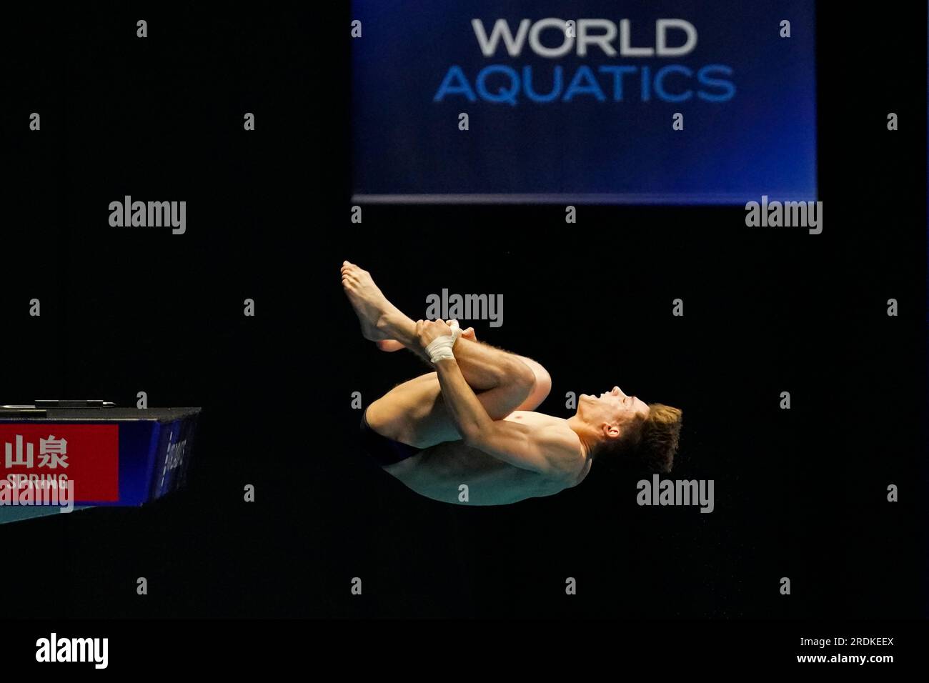 Nathan Zsombor-Murray, of Canada competes in the men's 10m platform ...