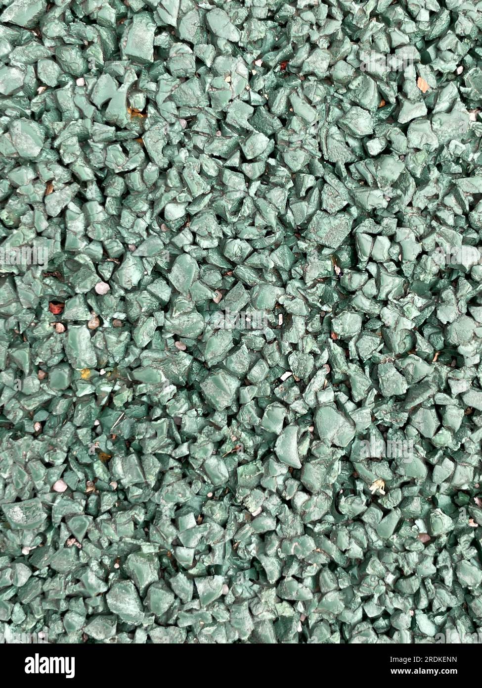 Green all-weather synthetic track surfacing made of polyurethane used ...