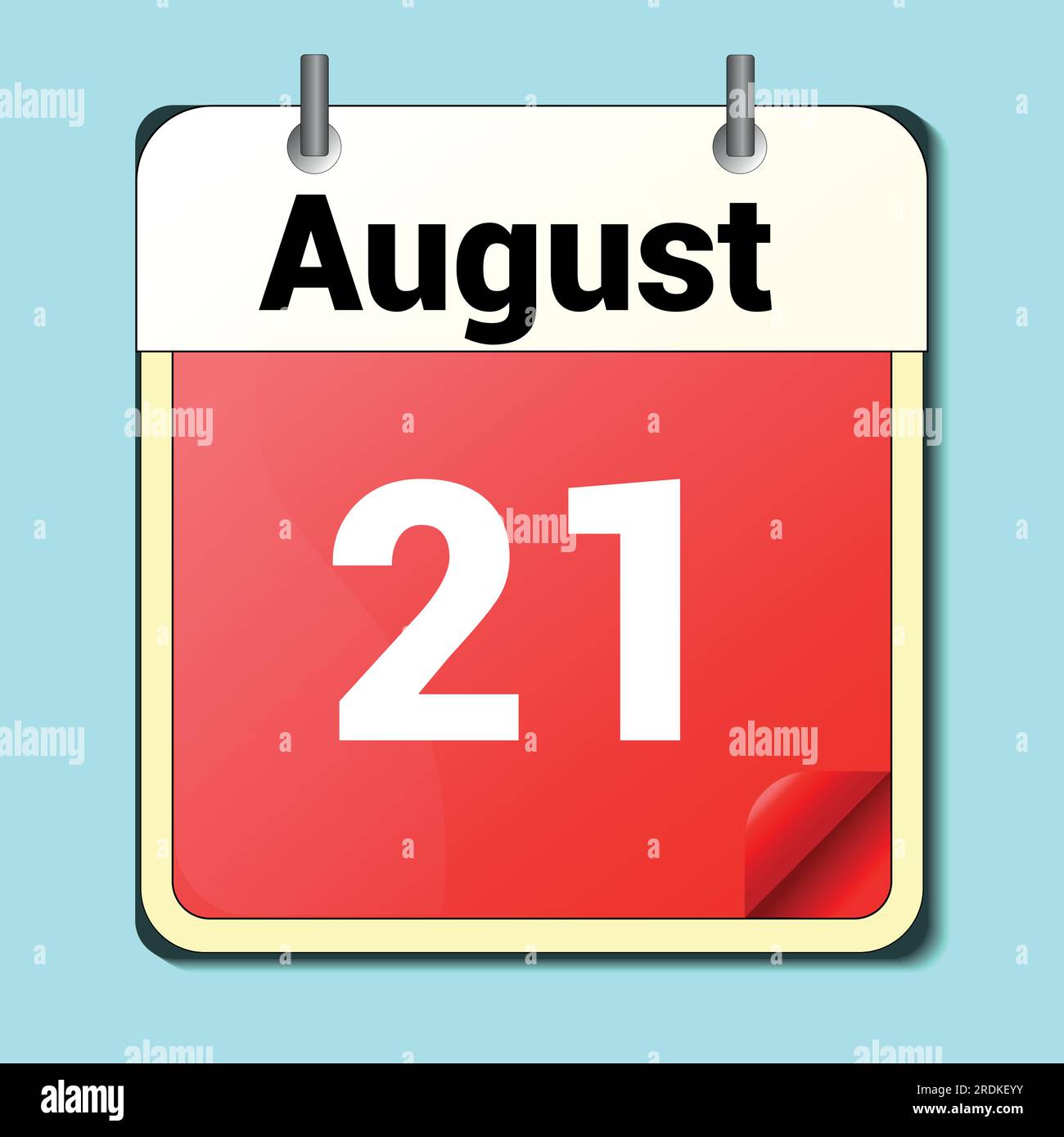 21 august calendar icon hi-res stock photography and images - Alamy