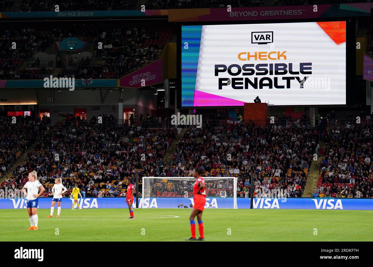 VAR check for a penalty during the FIFA Women's World Cup 2023, Group D ...