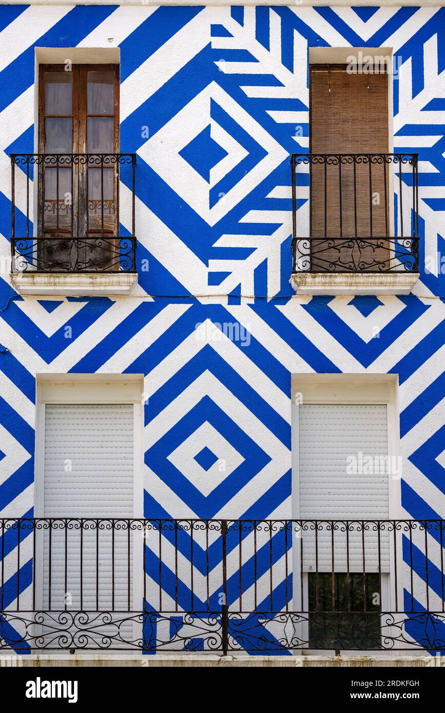 Murals painted on houses in the town of Penelles after the Gar-Gar ...