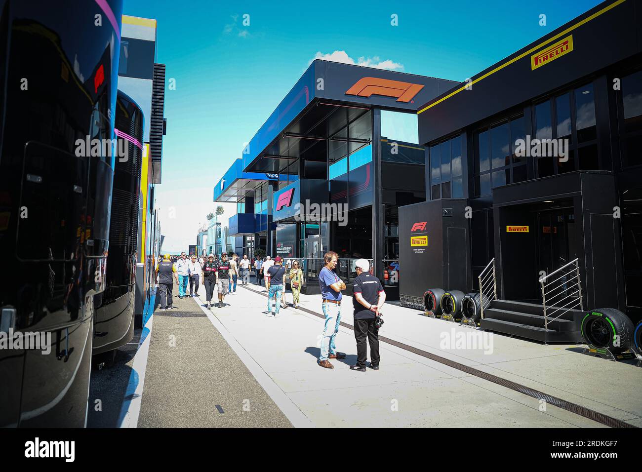 Hungary, 22/07/2023, General Paddock view during the Hungarian GP ...