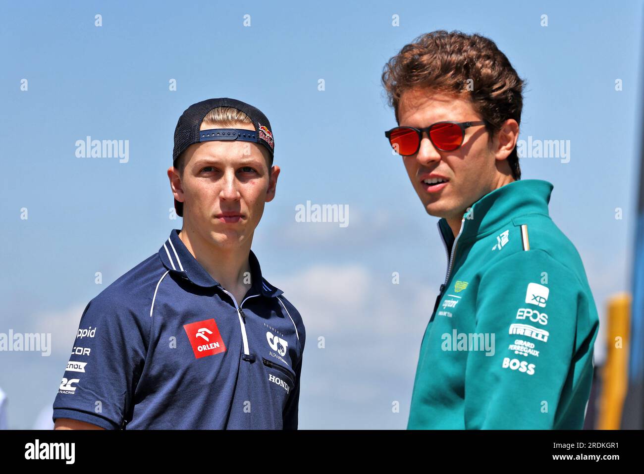 Budapest, Hungary. 22nd July, 2023. (L to R): Liam Lawson (NZL) Red ...