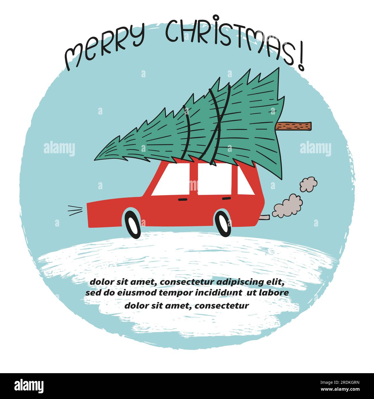 Christmas tree car roof Stock Vector Images - Alamy