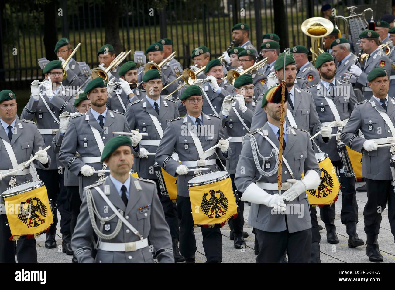 Berlin, Germany, July 20, 2023. Public pledge of 400 recruits of the ...
