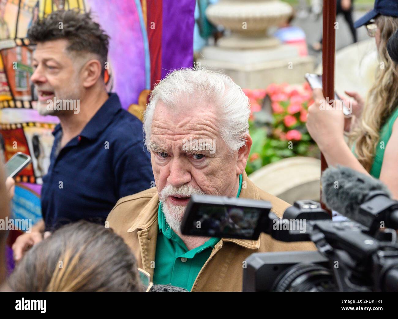 Brian Cox (Scottish actor) doing an interview at an EQUITY event in ...