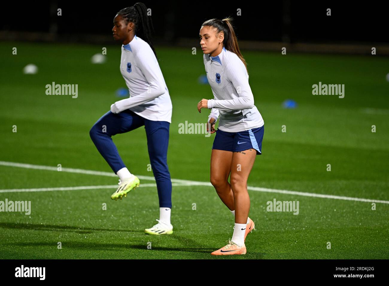 Sydney, Australia. 22nd July, 2023. Naomie Feller (left) and Estelle Cascarino of France during ...