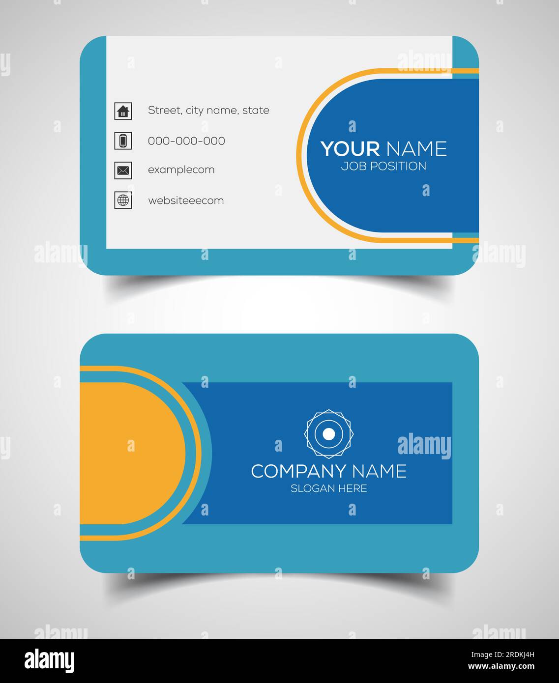 Double-sided creative and modern business card template. Vector ...