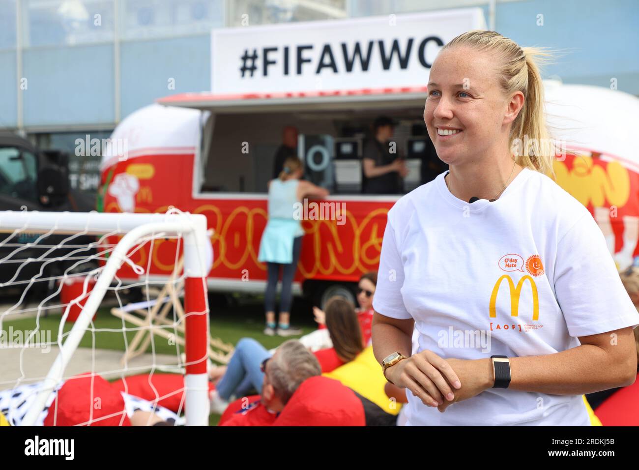 EDITORIAL USE ONLY Lioness and McDonald's football ambassador Beth Mead ...