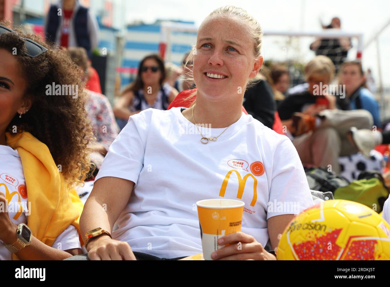 EDITORIAL USE ONLY McDonald's football ambassador Beth Mead attends a ...