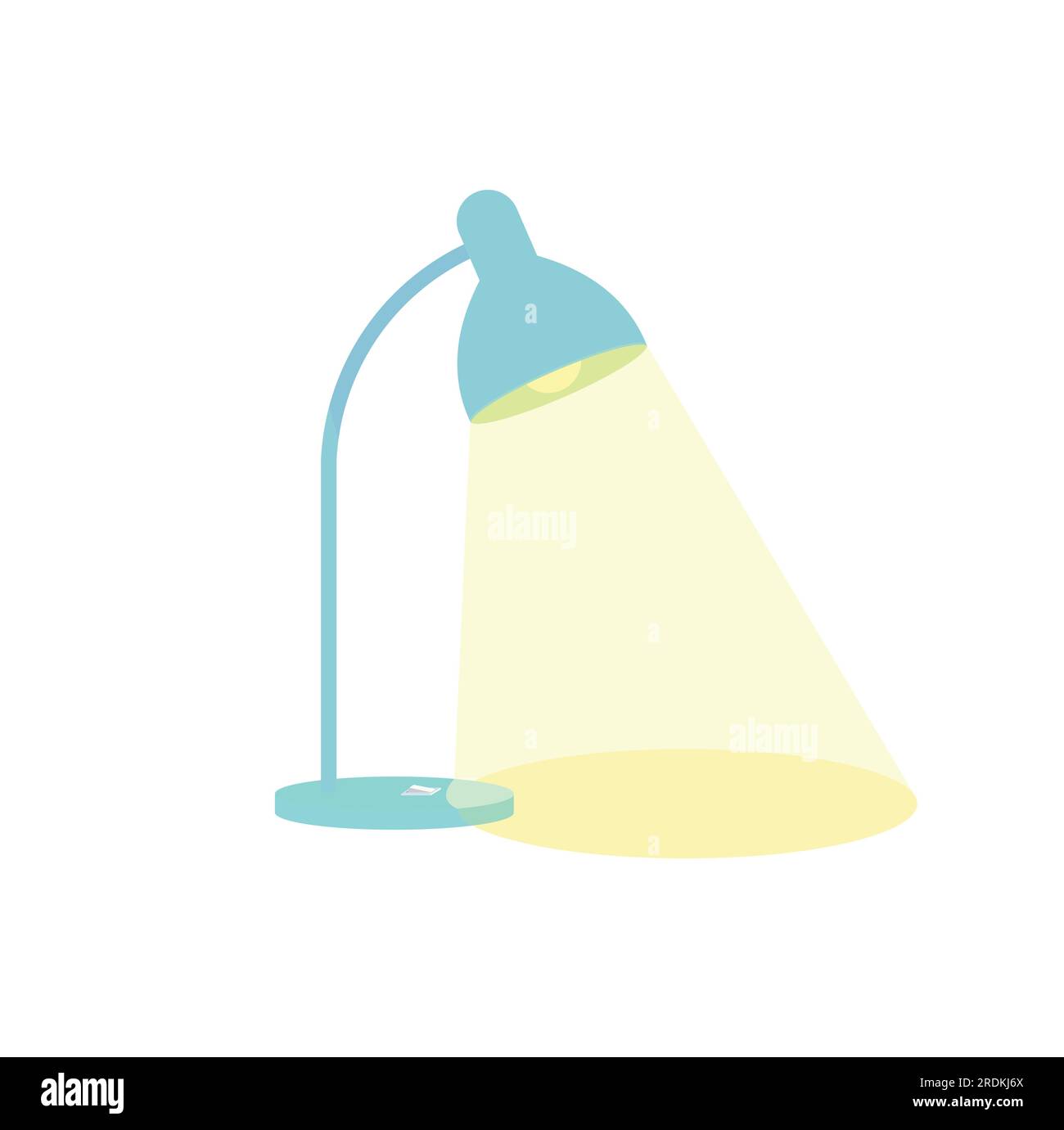 Desk lamp flat vector illustration isolated on white background ...