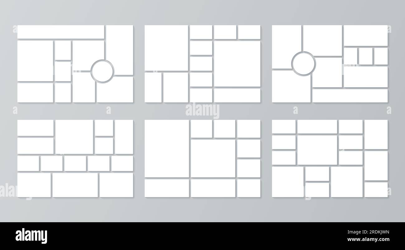 Moodboard Templates Collage Grid Mood Board Background Set Of