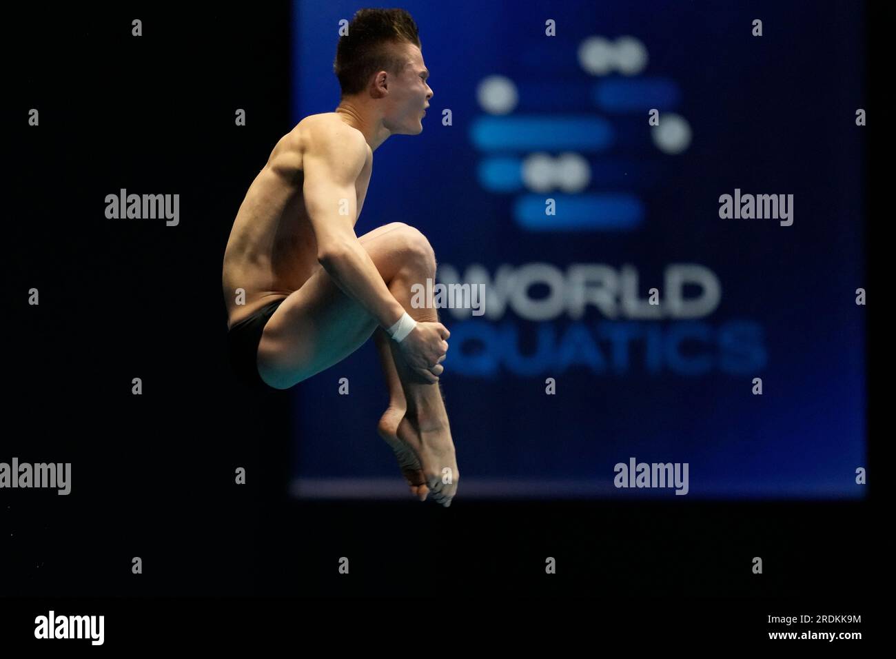 Oleksii Sereda of Ukraine competes in the men's 10m platform final at ...