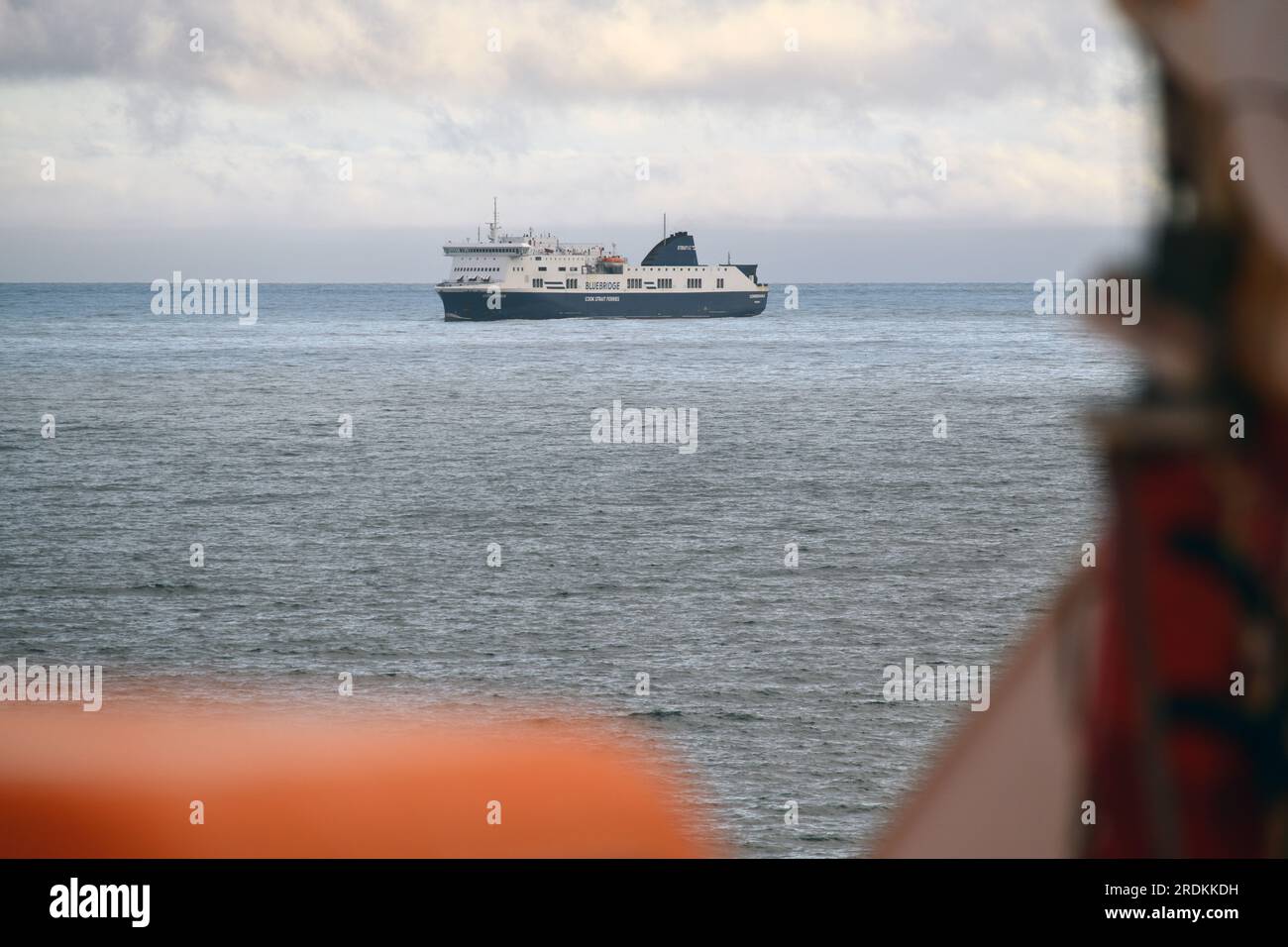 WELLINGTON, NEW ZEALAND, MAY 19, 2023:The Bluebridge ferry Connemara ...