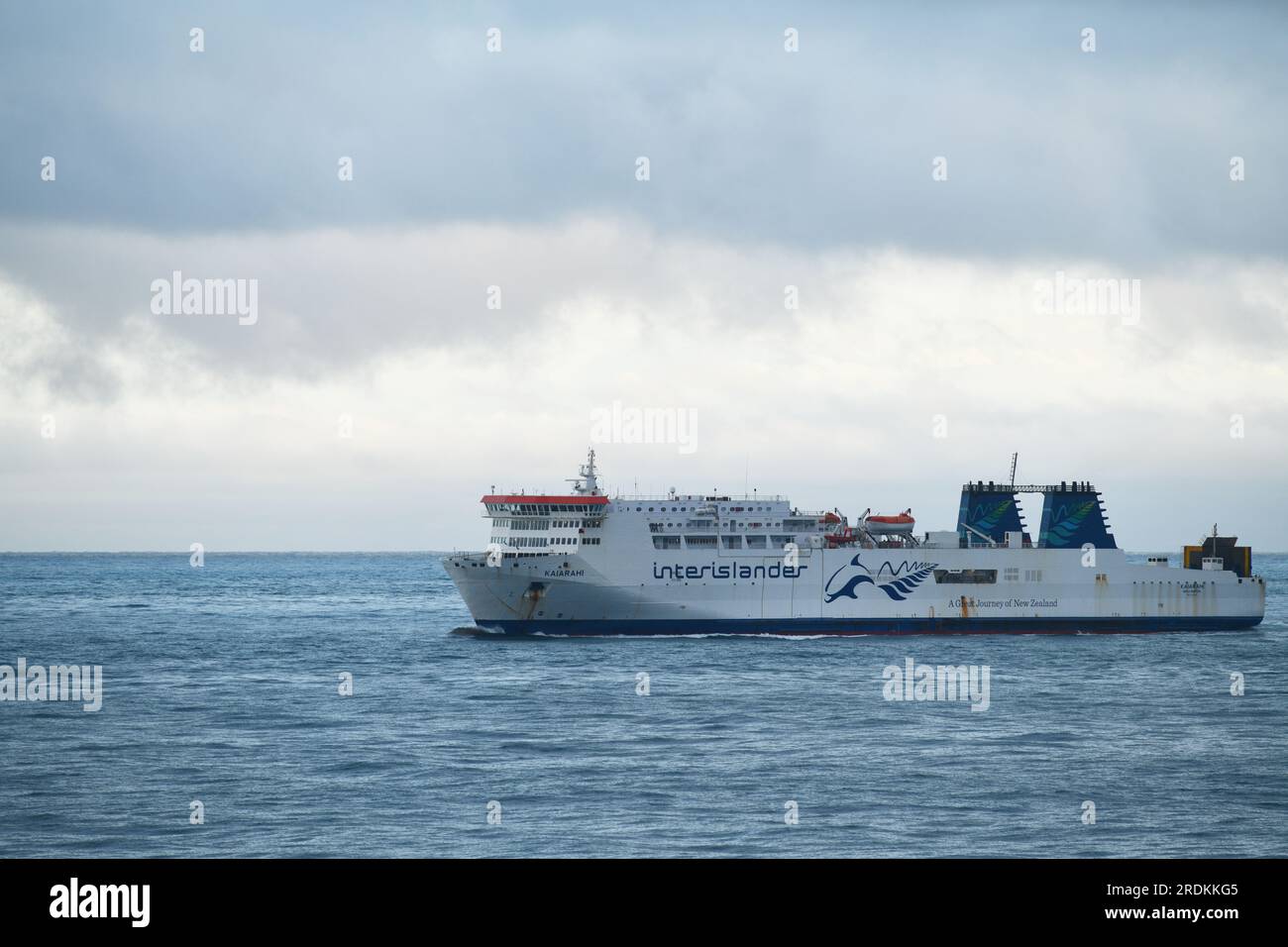 WELLINGTON, NEW ZEALAND, MAY 19, 2023:The Interislander ferry Kaiarahi ...