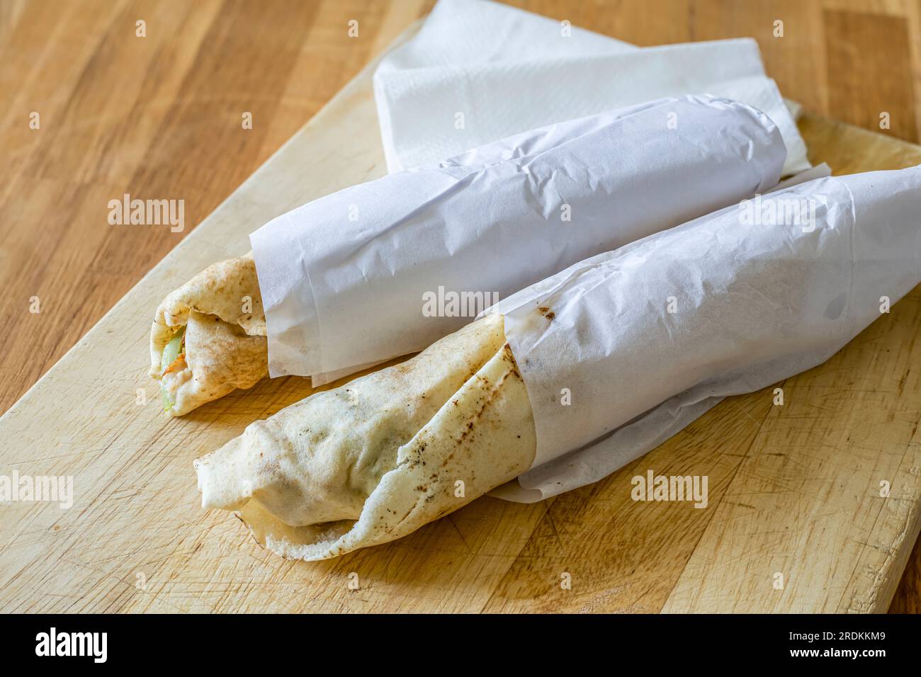 Shawarma sandwich fresh roll hi-res stock photography and images - Alamy