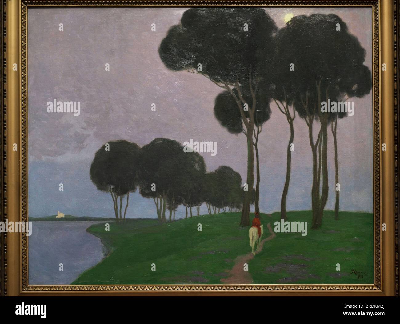 Aleksandrs Romans (1878-1911). Latvian painter. Landscape with Rider ...