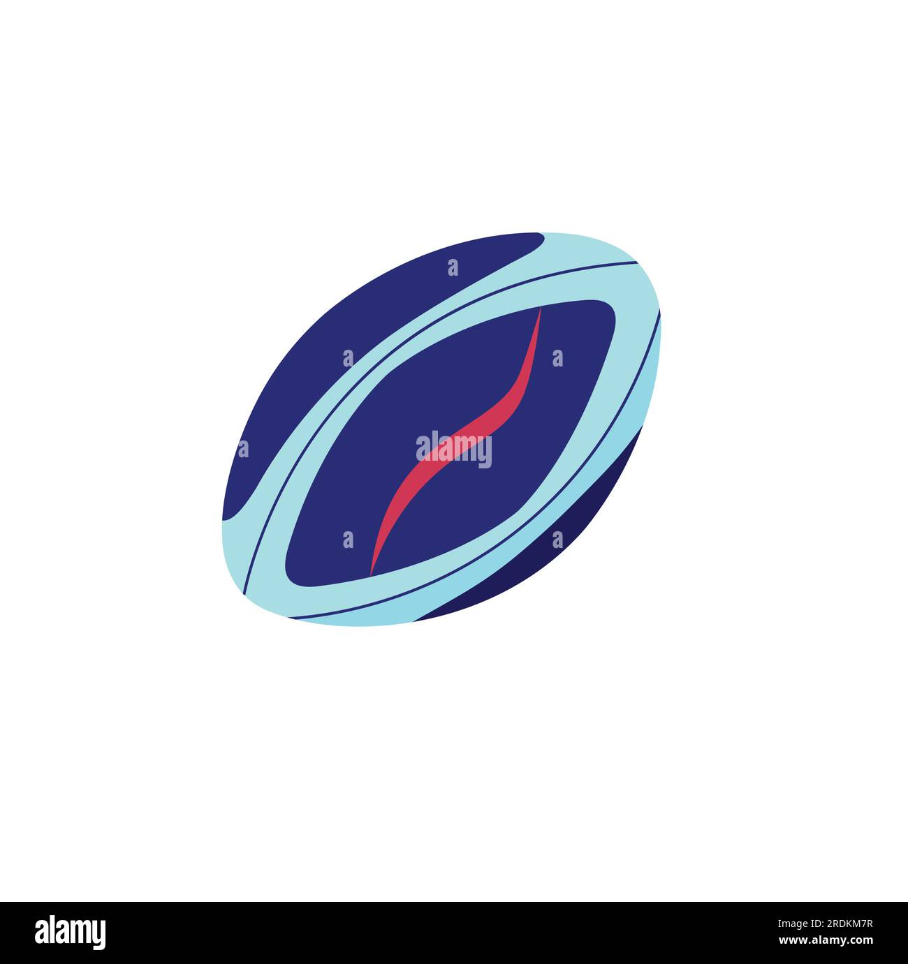Rugby flat vector isolated on white background. Ball illustration for ...
