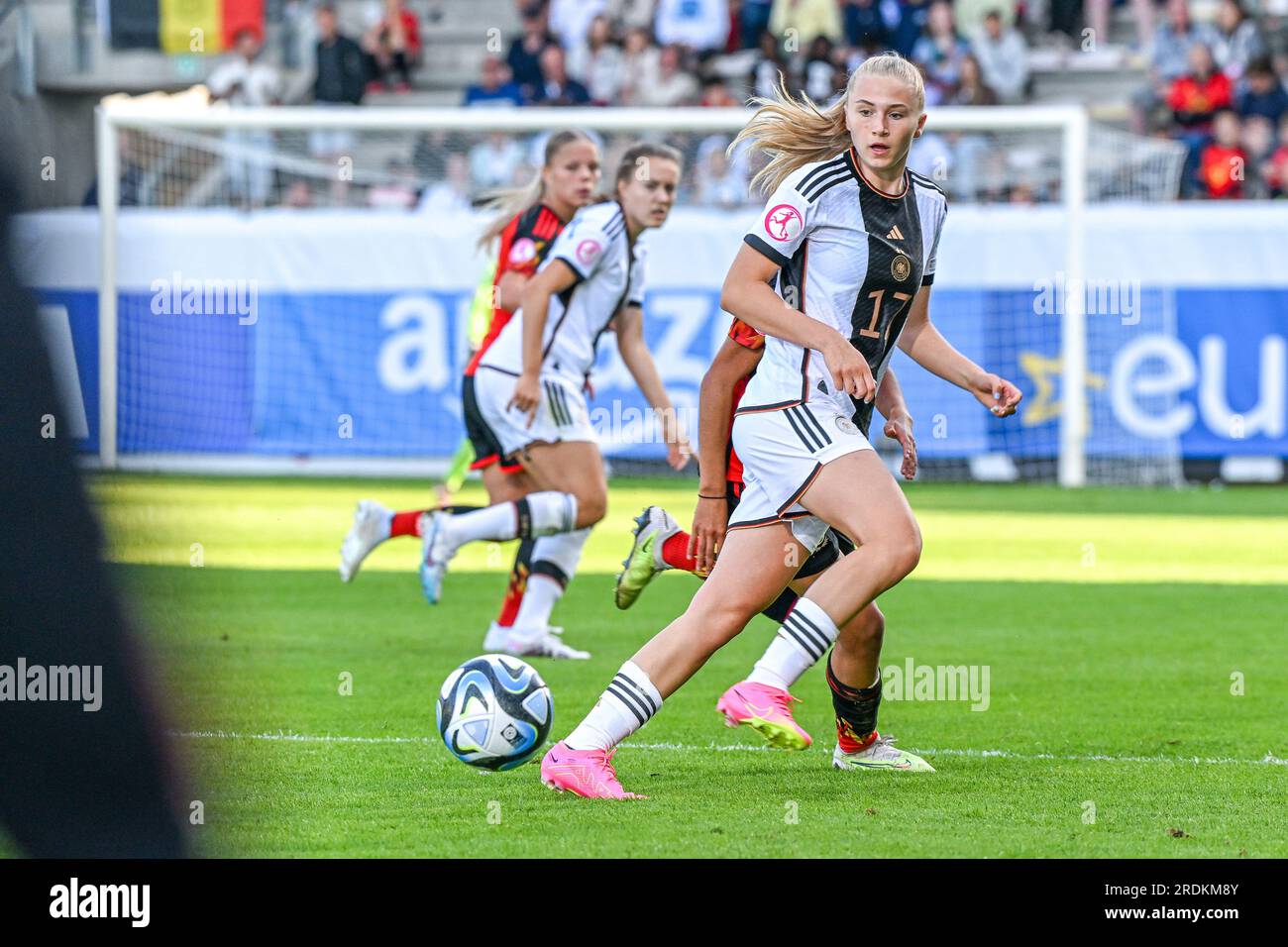 Tubize, Belgium. 21st July, 2023. Paulina Bartz (17) of Germany pictured during a female soccer ...